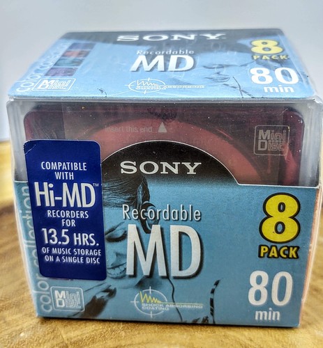 Sony 80 Minute Color MiniDisc (Pack of 8) for sale online | eBay