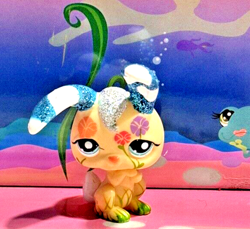 LITTLEST PET SHOP LPS AUTHENTIC SHIMMER N SHINE GLITTER BUNNY RABBIT ...