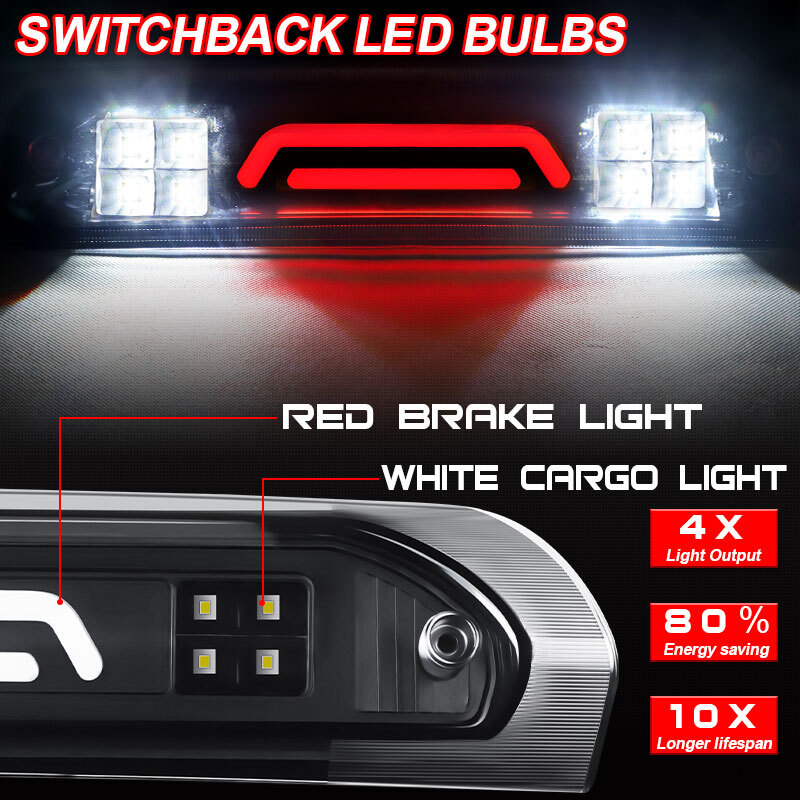 Smoked LED 3rd Tail Lights Brake Lamps For 2002-2009 Dodge Ram 1500 ...