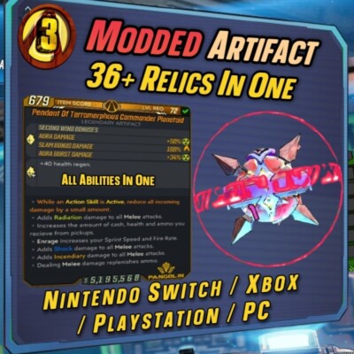 Borderlands 3 | All-in-One Modded Artifact ⭐️ GodMode Relic (Switch/PC ...