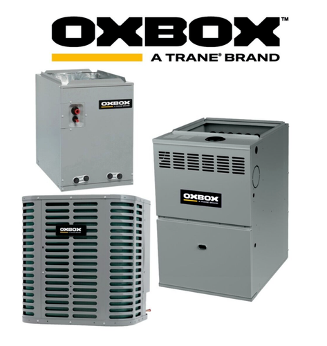 Oxbox 2 Ton 13.4 SEER2 A/C, 14" Cased Coil & 80% 60,000 BTU Furnace ...