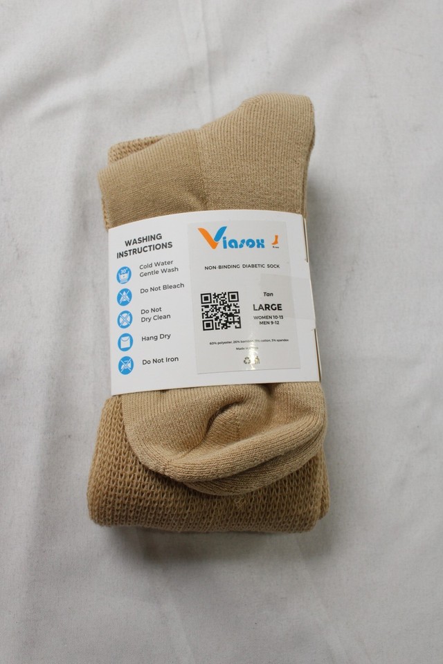 Viasox Unisex Diabetic Non-Binding Socks Assorted Colors/Sizes/Styles ...