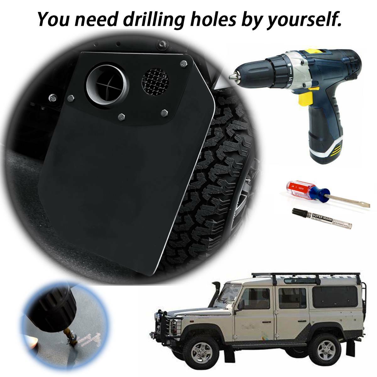 For Land Rover Defender 90 110 130 Wide Mudguards Mud Flaps Splash ...