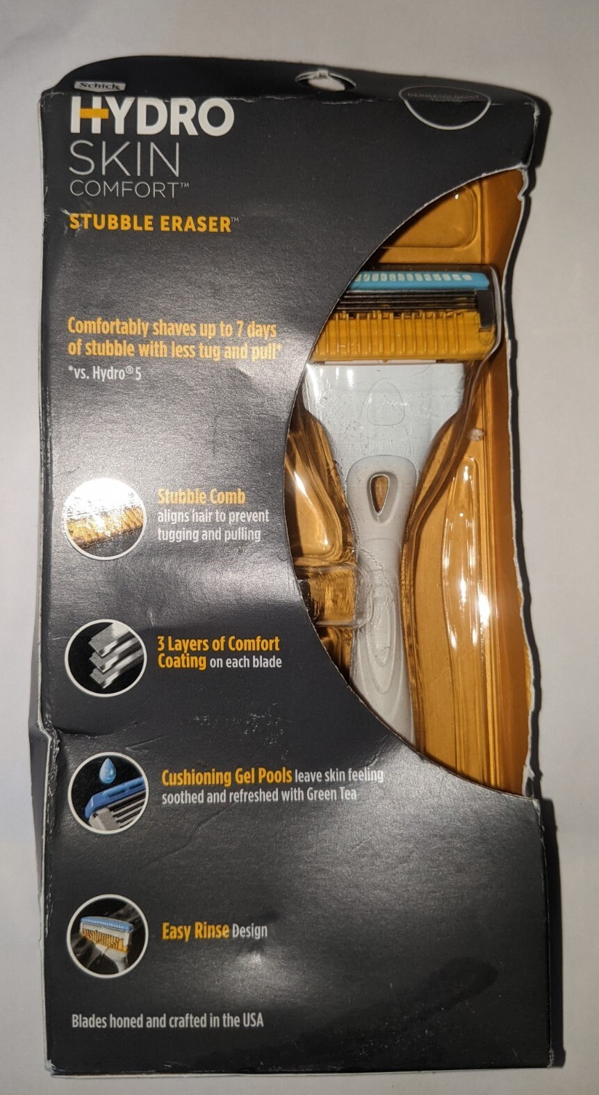 Schick Hydro Skin Comfort Stubble Eraser Men's Razor 1 Handle & 2 ...