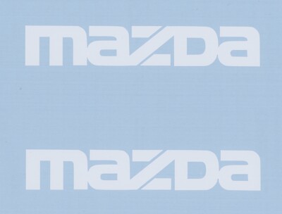 2 New MAZDA 4" White Vinyl Decals Stickers Trucks Windows Car Show ...