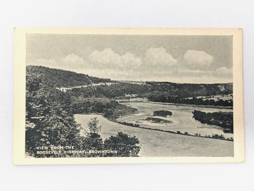 Postcard Vintage White Border Roosevelt Highway Browntown Pennsylvania ...