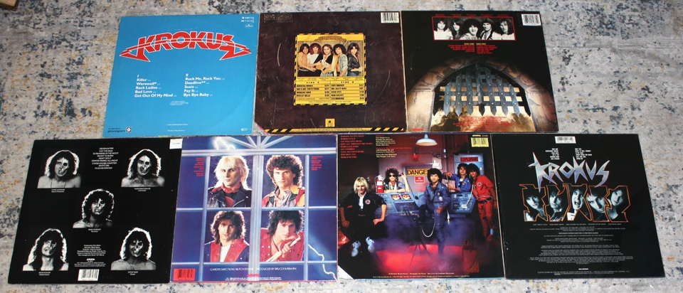 KROKUS (7 x LP Vinyl Lot) Hardware/Pay It In Metal/Blitz/Headhunter/One ...