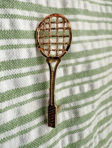 Vintage 14K GOLD TENNIS RACKET PIN BROOCH | eBay