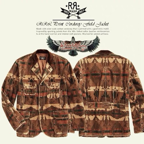Double RL RRL Ralph Lauren Corduroy Field Jacket Size L New | eBay