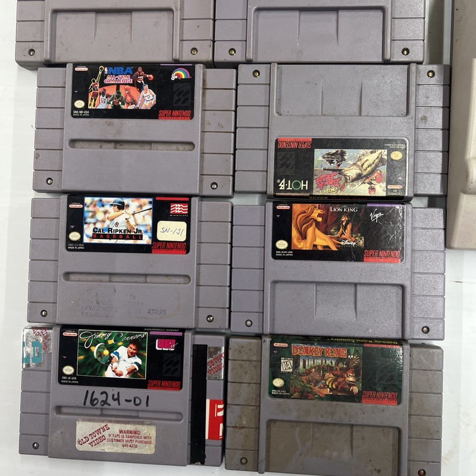 Nintendo Control Deck Top Loader 1993 NES-101 And 12 Games Donkey Kong ...