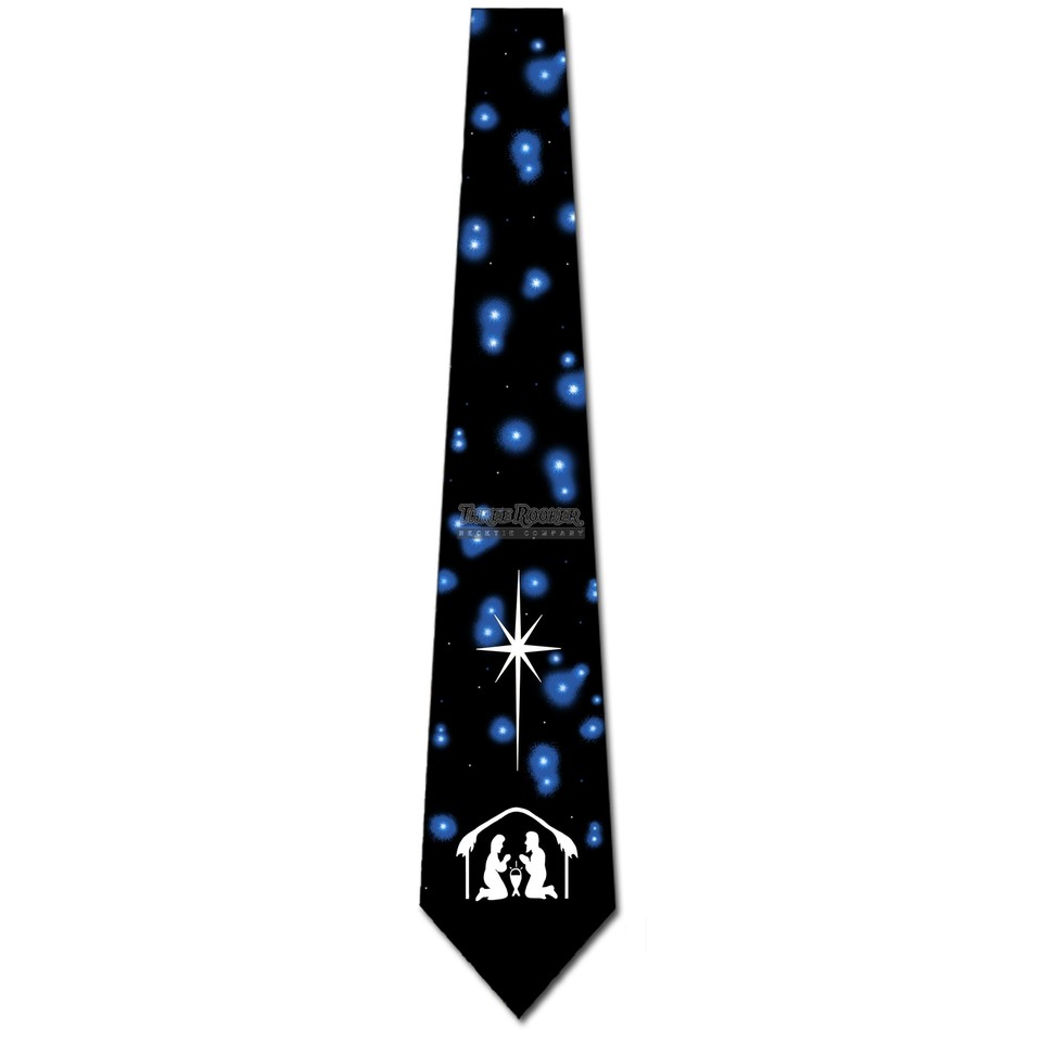 Christmas Ties Men's Holiday Manger Tie Nativity Necktie | eBay