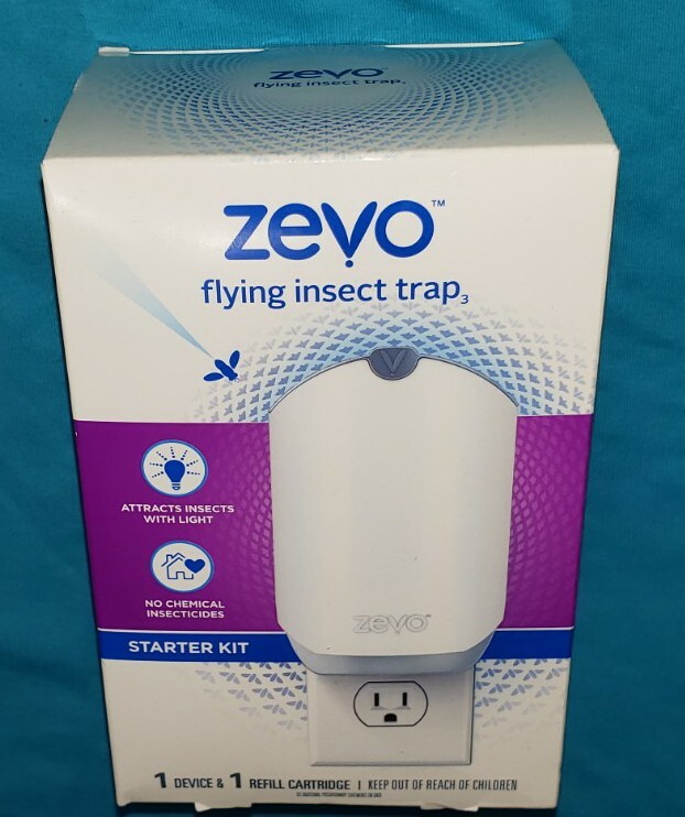 NEW Zevo Flying Insect Fly Trap (1 Device + Refill) Featuring Blue UV ...