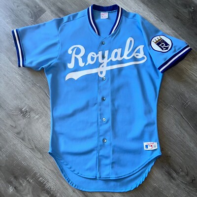 Authentic Kansas City Royals Jersey 40 Medium Rawlings Powder Blue | eBay