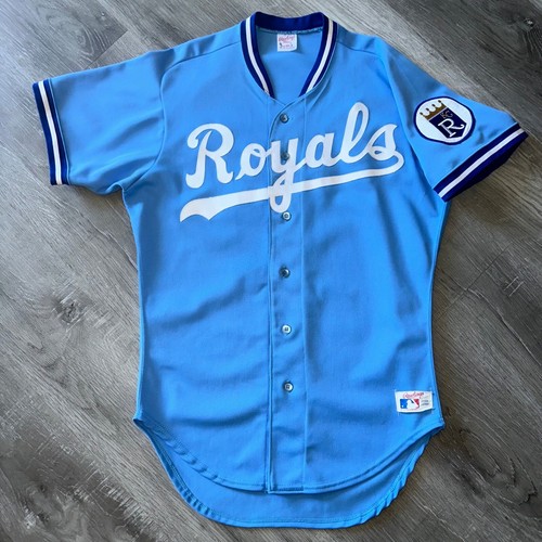 Authentic Kansas City Royals Jersey 40 Medium Rawlings Powder Blue | eBay