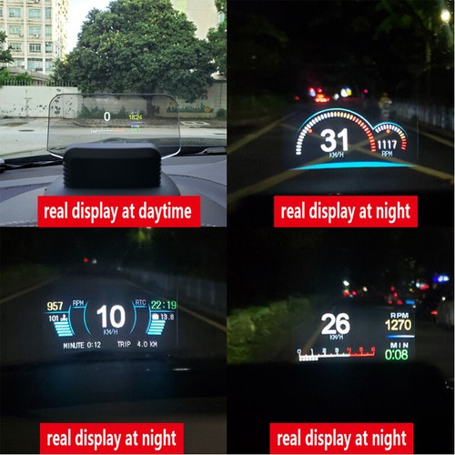 Car OBD2 GPS Head Up Display Navigation HUD Windscreen Projection ...