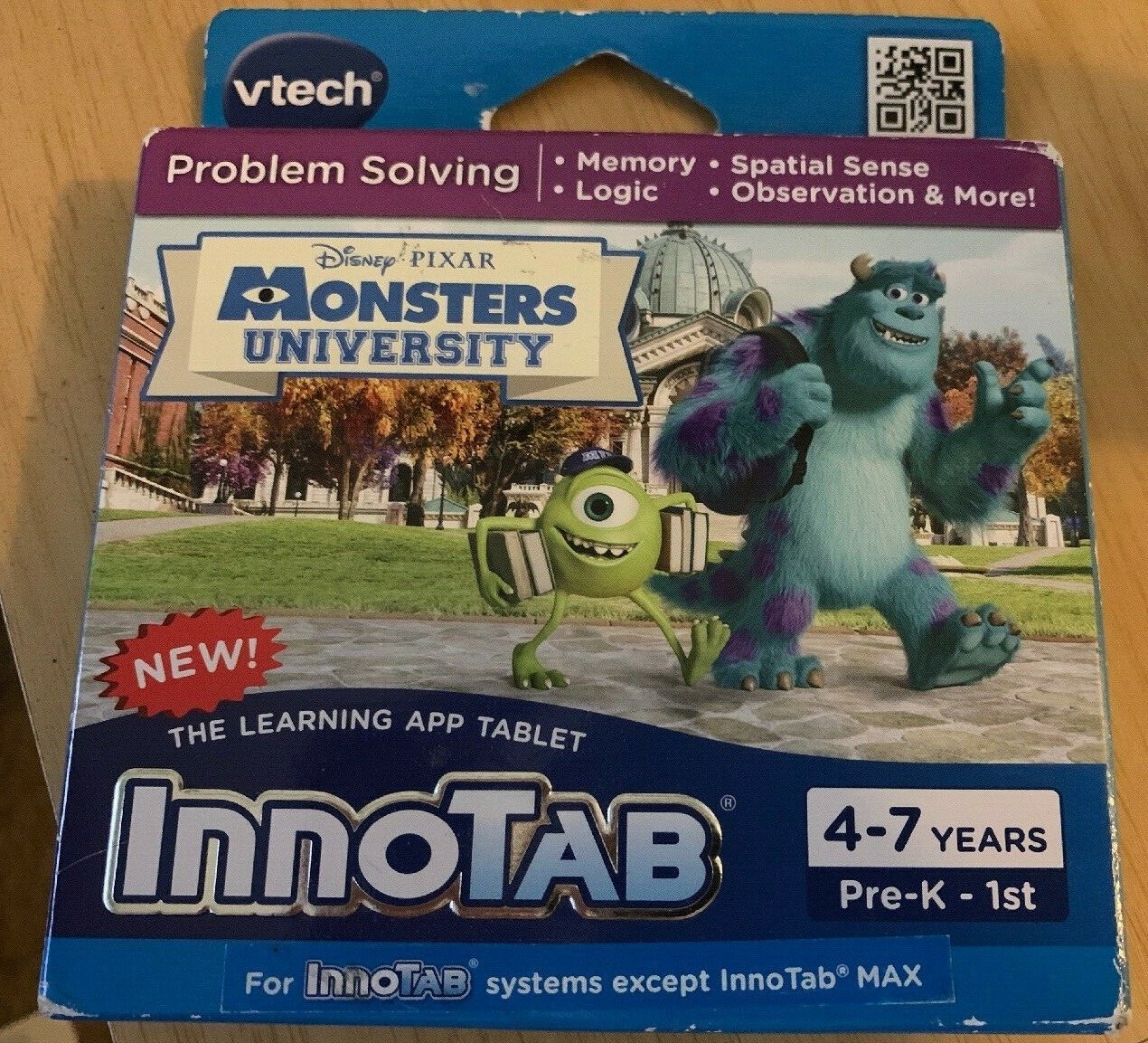 Vtech InnoTab Problem Solving Monsters University Learning Game 4-7 ...