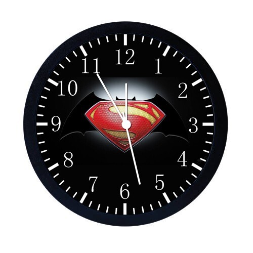 Superman Batman Wall Clock 12" Large Personalized option with adding ...