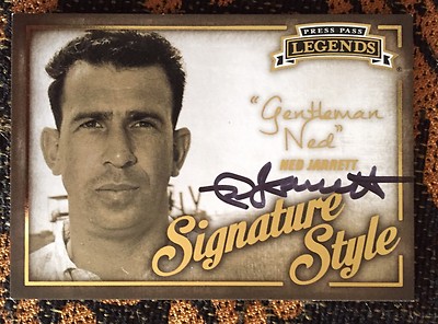 Ned Jarrett signed press pass legends Card Autographed | eBay