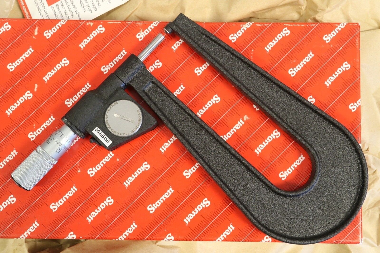 Starrett 0-1” Electronic LCD Sheet Metal Deep Throat Micrometer ...