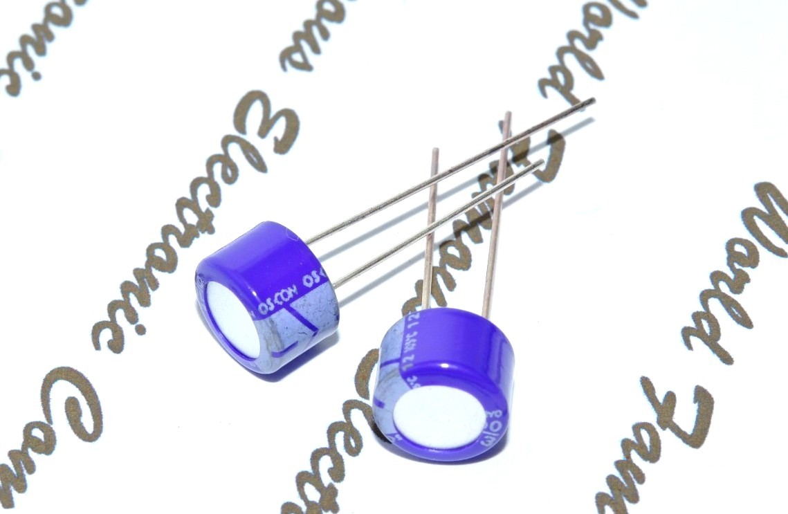10pcs-SANYO 100uF 6.3V OSCON(OS-CON) Radial Aluminum Solid Capacitors ...