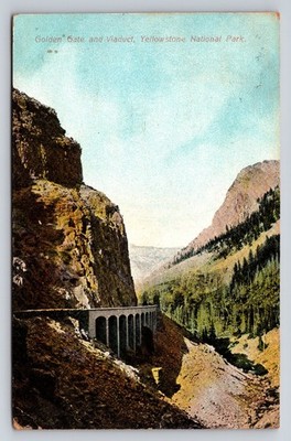 1907 Golden Gate and Viaduct Yellowstone National Park Postcard | eBay