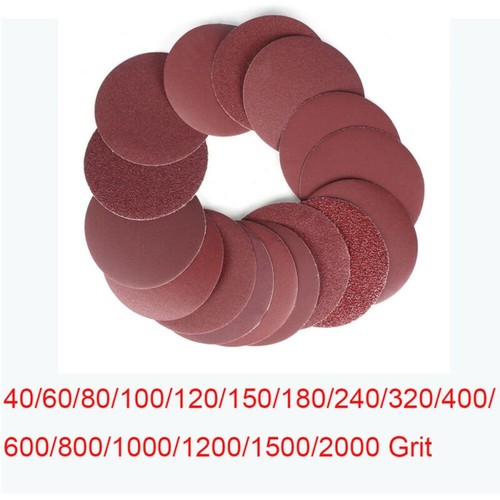 5in 40-2000 Grit Round Shape Disc Sand Sheets Sandpaper Polishing Discs ...
