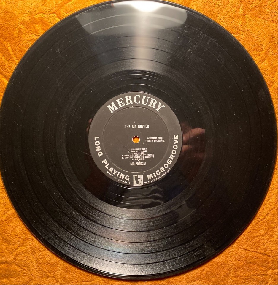 The Big Bopper LP "Chantilly Lace" Mercury #MG-20402 Mono Vinyl 1959 ...