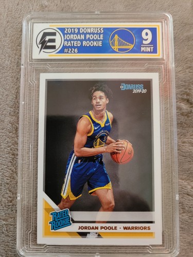 JORDAN POOLE GRADED ROOKIE CARD 2019 PANINI DONRUSS MINT 9 WARRIORS 🏀🔥 ...