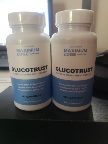 2 Lot Maximum Edge Nutrition Glucotrust Blood Sugar Support 60 Caps BB ...