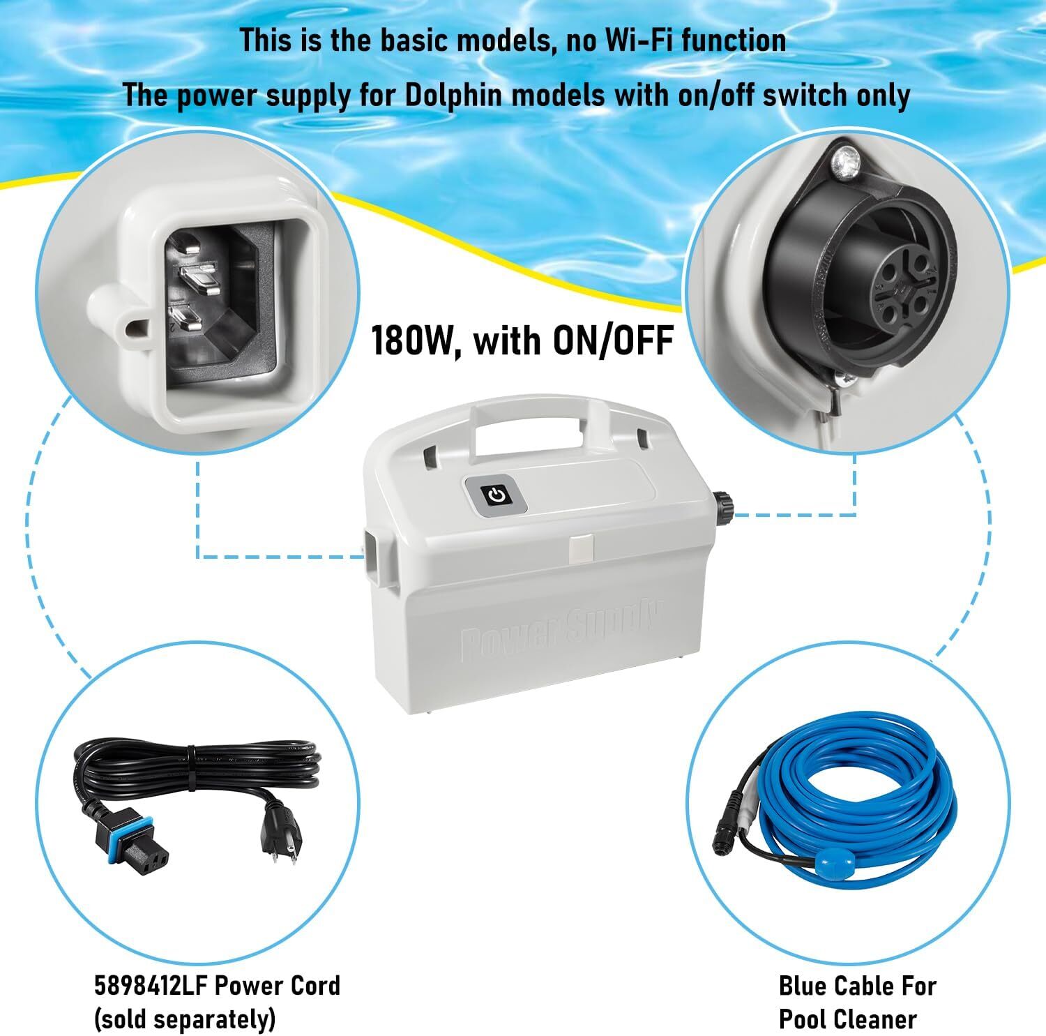 9995670 Assy Power Supply Replace for Dolphin Cleaners with ON/OFF ...