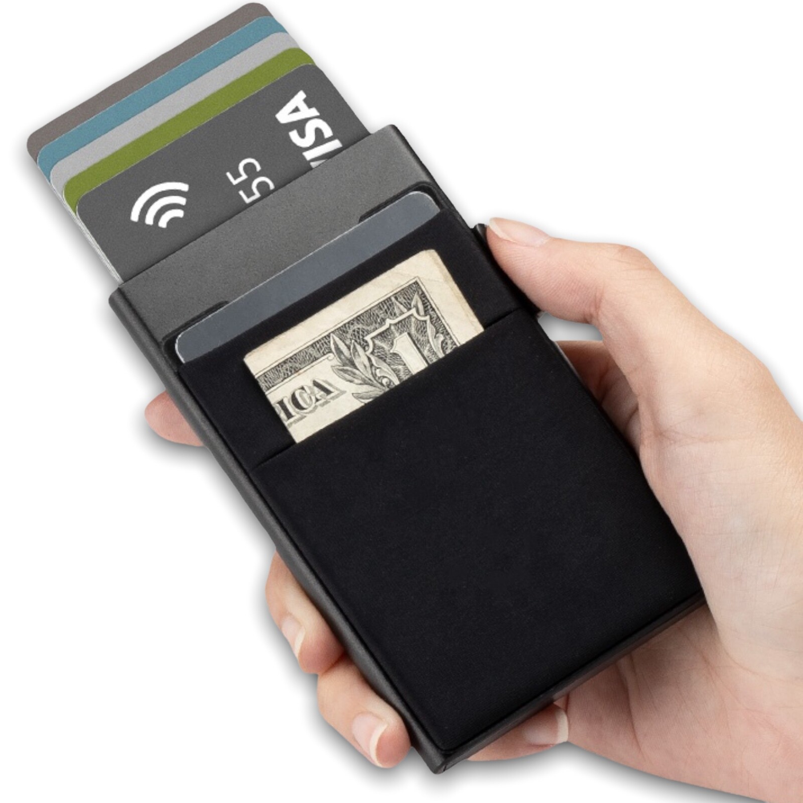 i-Fuel Pop Up Card Holder Wallet, Money Pouch, RFID Blocking Holds up ...