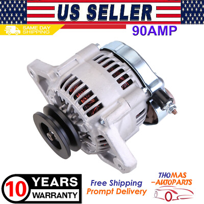 Mini 90AMP GM Style Alternator V Belt 12V 1 Wire SBC BBC For Chevy Race ...