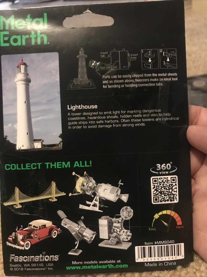 Fascinations Metal Earth Marvel LIGHTHOUSE 3D Laser Cut Steel Model Kit ...