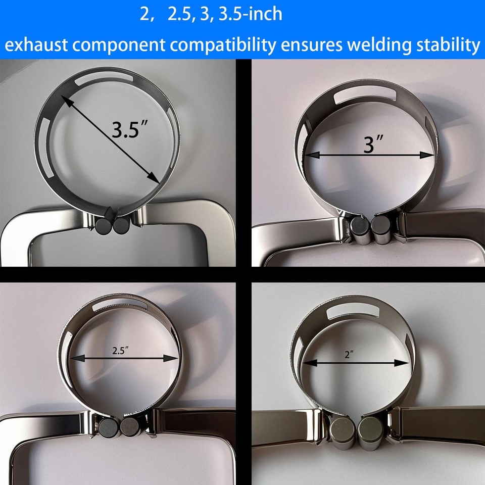 2"2.5" 3"3.5" Stainless Steel Exhaust Tack Welding Clamp-On Kit | Heavy ...