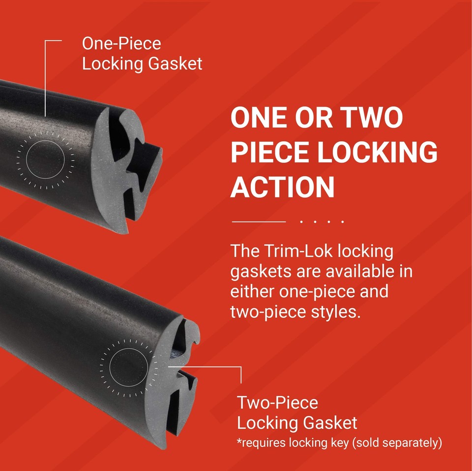 Lk117925 Epdm Dense Rubber Window Locking Gasket “ Fits 1 4 Glass And 1 ...