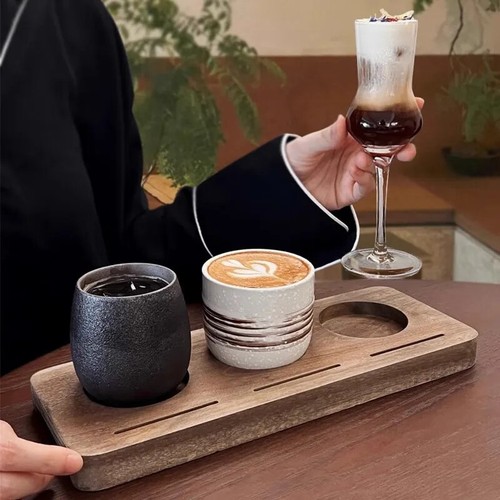 Solid Wood Sampler Tray Whiskey Tasting Flight Drink Serving Tray For ...