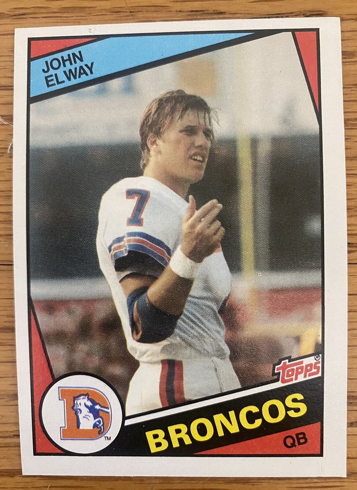 1984 Topps #63 John Elway Rookie Football Card Denver Broncos RC NM/MT ...