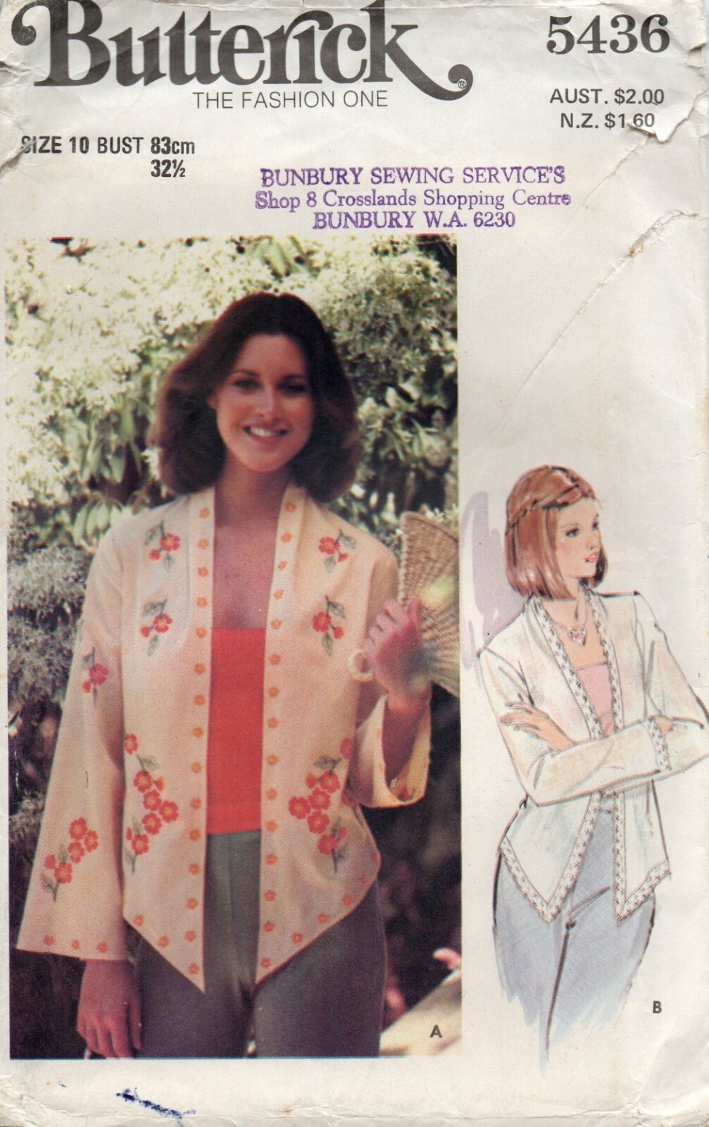 Butterick 5436 Misses Top and Emboridery Transfer Size 10 | eBay Australia