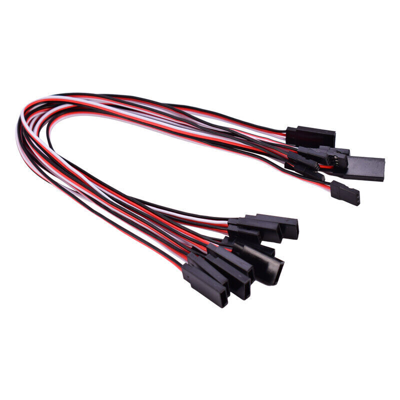 10Pcs 30cm Servo Extension Lead Wire Cable for RC Futaba JR Male to ...