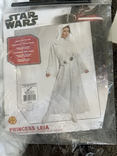 Rubies Princess Leia Adult M Costume Cosplay Star Wars Hooded Dress ...