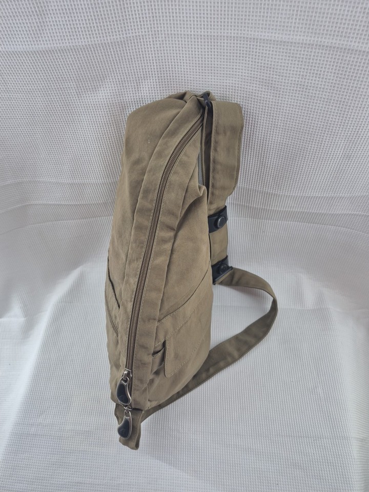 Ameribag Healthy Backpack Crossbody Sling Bag Tan Nylon Size Large | eBay