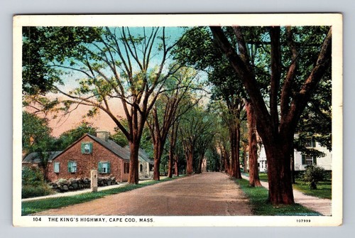 Cape Cod MA-Massachusetts, Kings Highway, Antique Souvenir Vintage ...