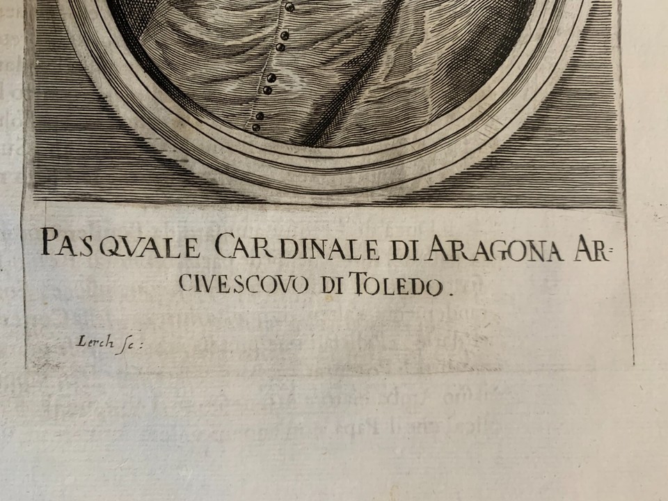 Portrait Pascual Cardinal D'Aragon Archbishop Of Toledo Italy Lerch ...