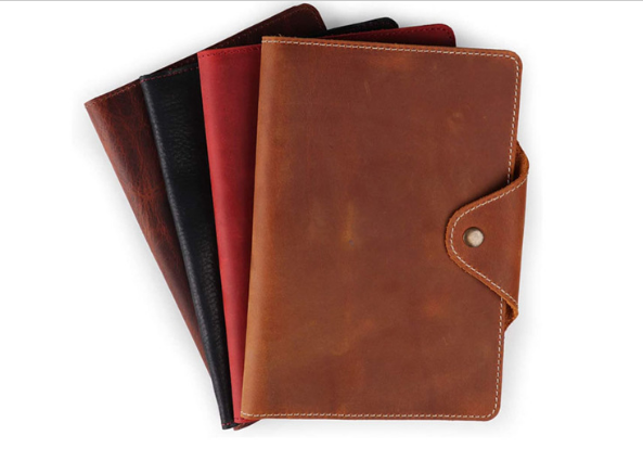 for A5 book notebook jacket cover slipcase case bag pocket leather ...