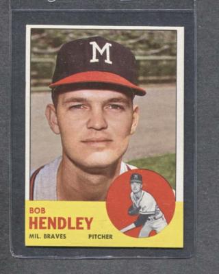 1963 Topps #62 Bob Hendley (Braves) NM A2 | eBay