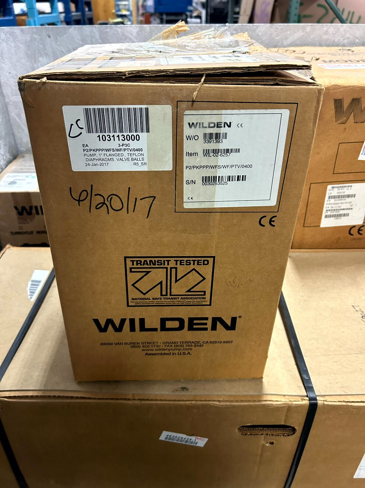 WILDEN P2/PKPPP/WFS/WF/PTV/0400 1" FLANGED, TEFLON DIAPHRAGMS, VALVE ...