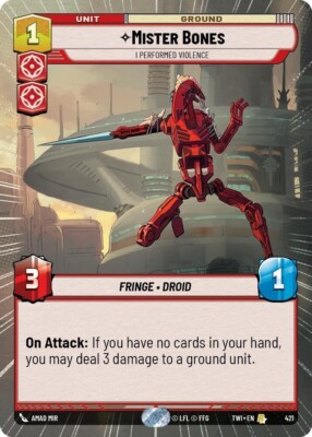 Mister Bones Hyperspace - TWI 421 NM - Star Wars Unlimited | eBay