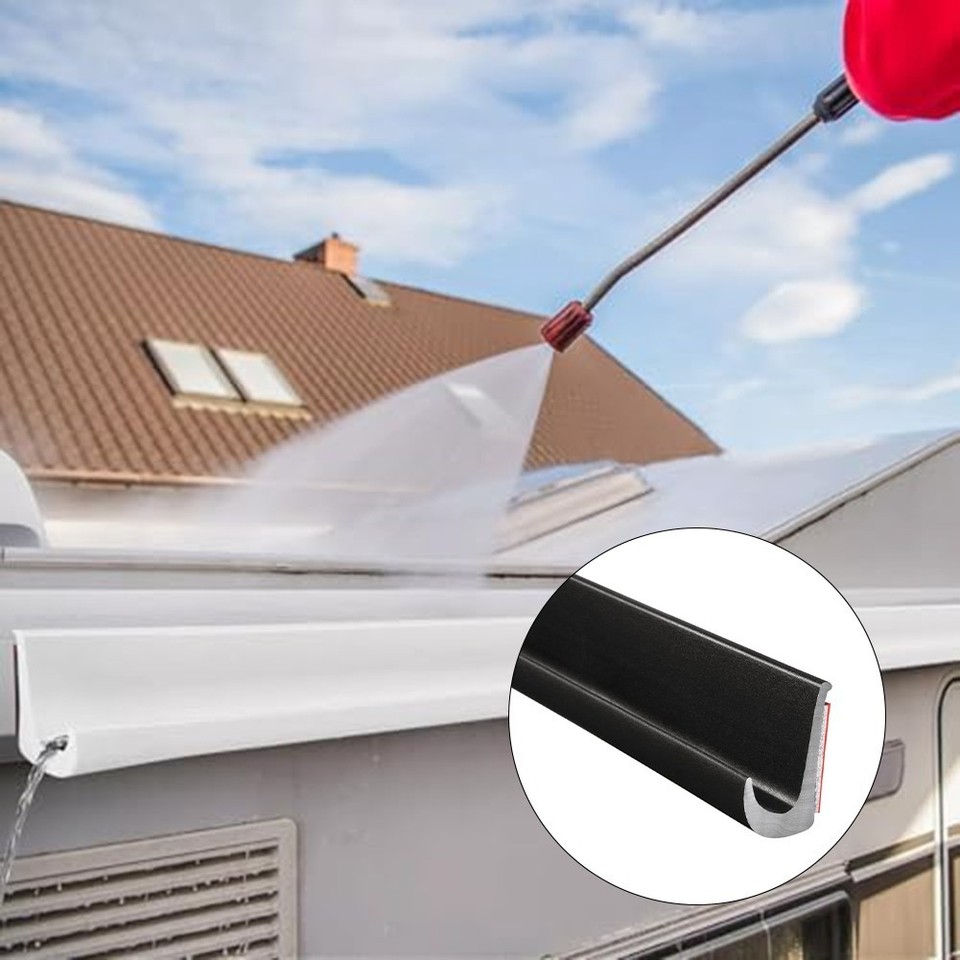 J Shaped Rain Gutter Self Sticking Roof Drain Diverter for Cars and ...