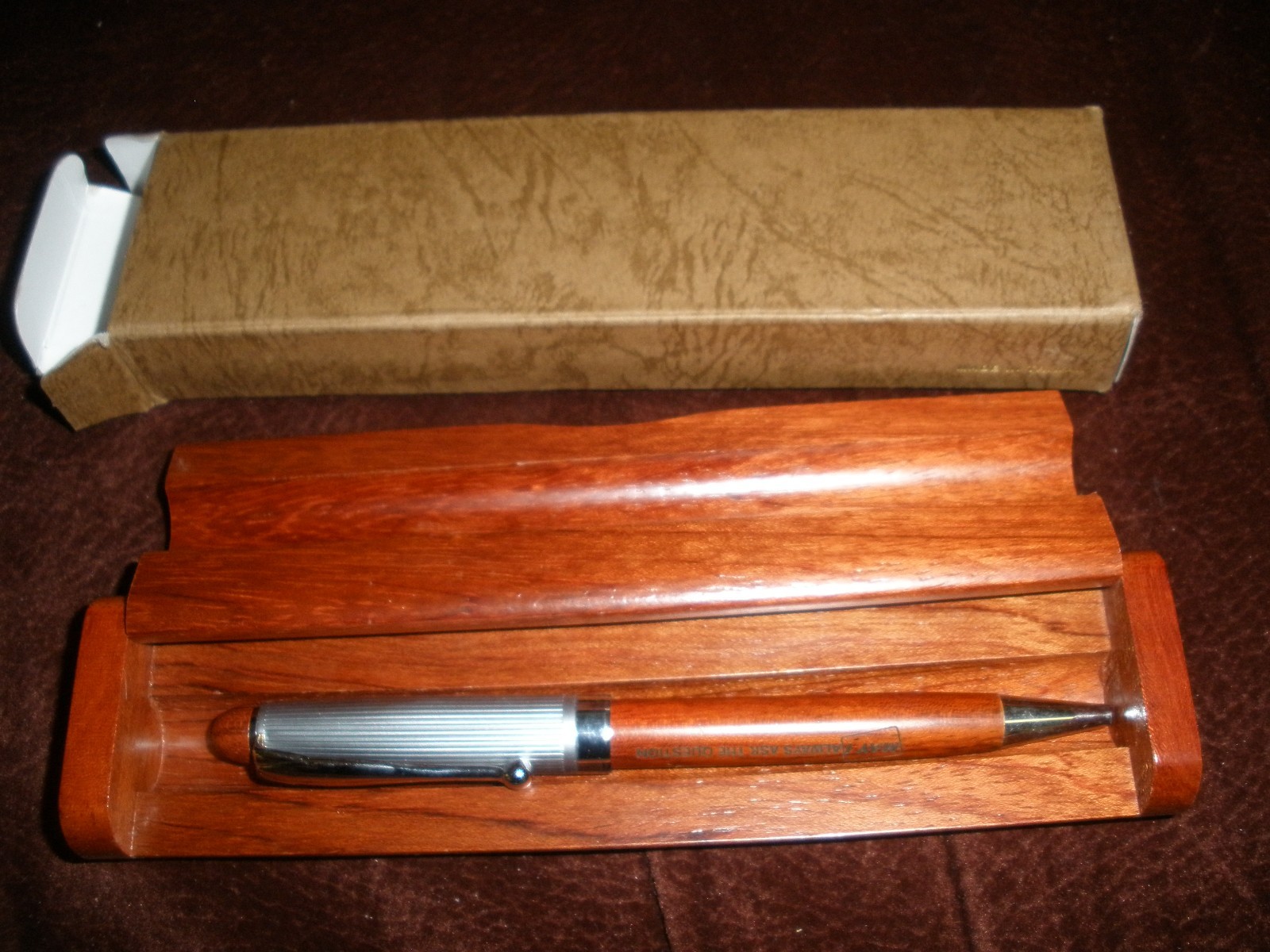 SWEDA THE NAME YOU CAN TRUST PEN WITH HOLDER "MAY I ALWAYS ASK THE ...