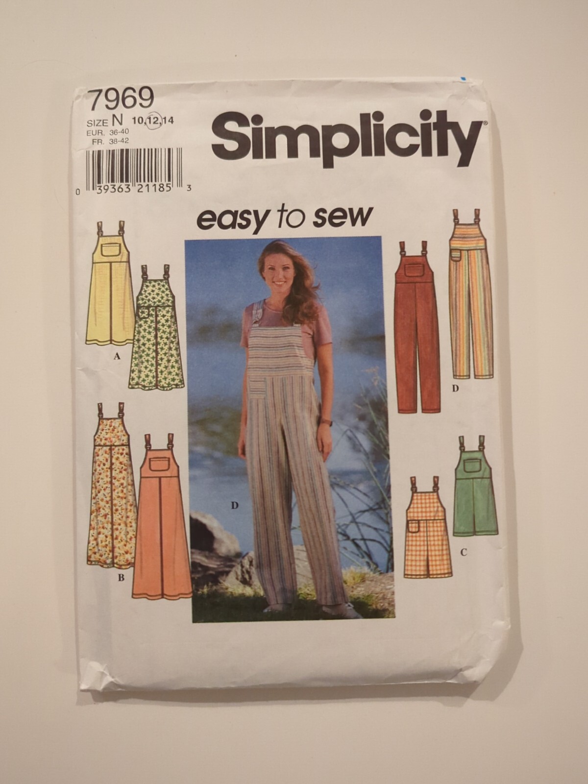 Simplicity 7969 Misses Jumper And Overall Sewing Pattern Sizes 10 - 14 ...